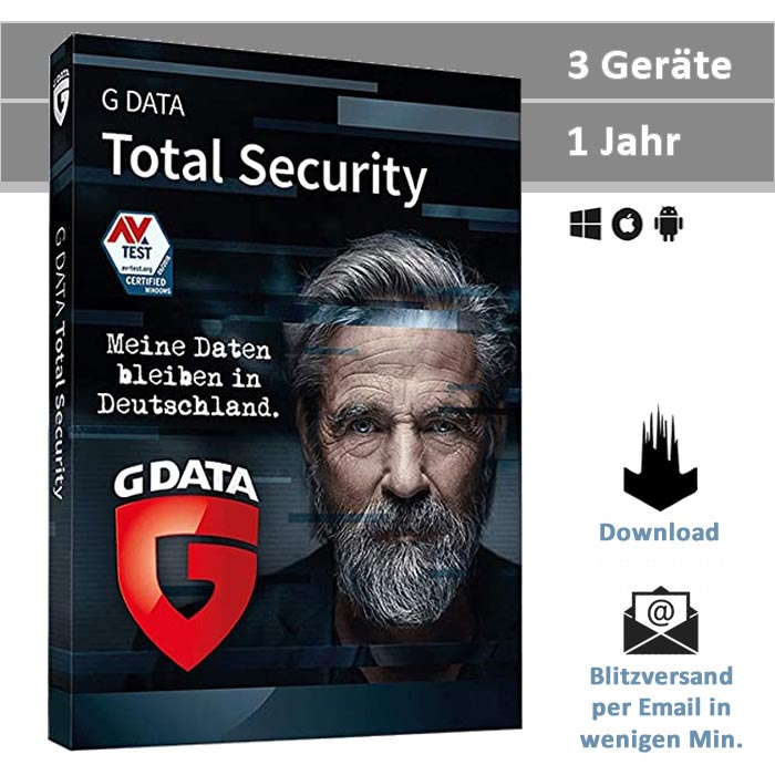 G DATA Total Security, 3 Geräte - 1 Jahr, Download | software-shop.com.de
